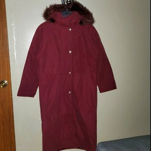 Utex | Jackets & Coats | Utex Burgundy Winter Down Coat Size 6 | Poshmark